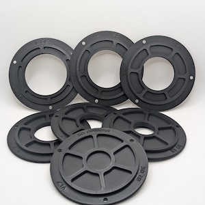 4" Dia. Rockler Router Plate Insert Ring Set With Caddy | Router Table ...