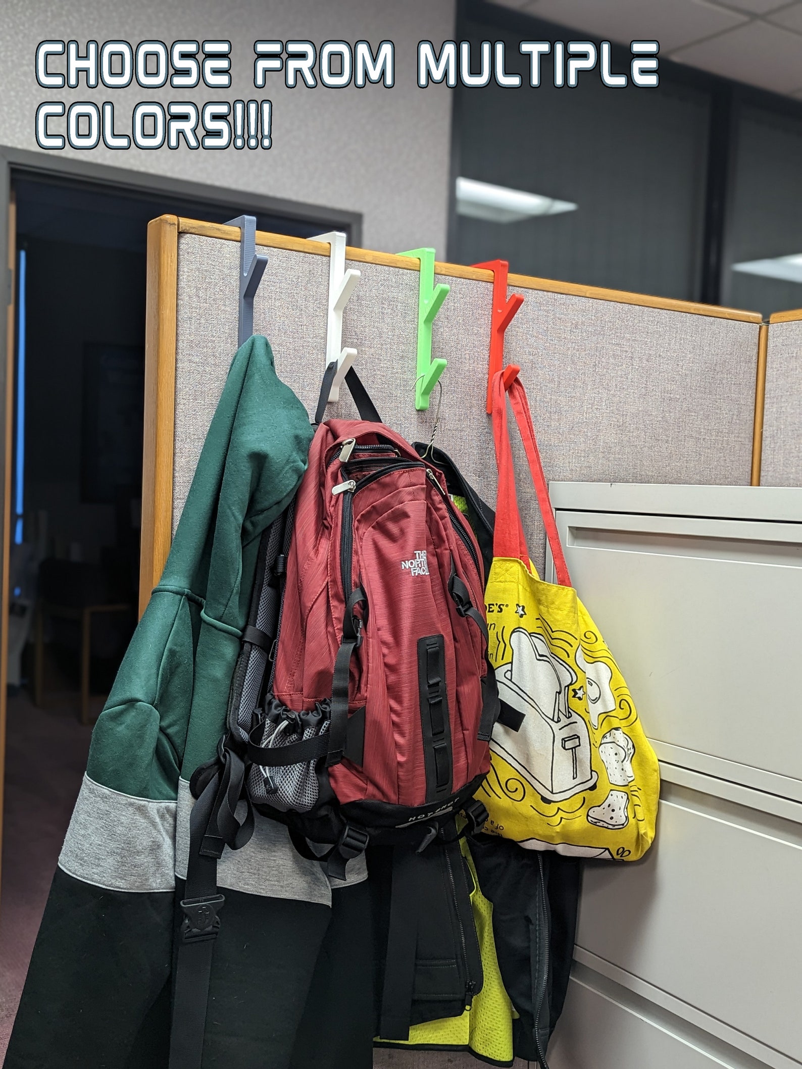 Dual Cubicle Hook, 3D Printed, Office Hook, Office & Desk Storage ...