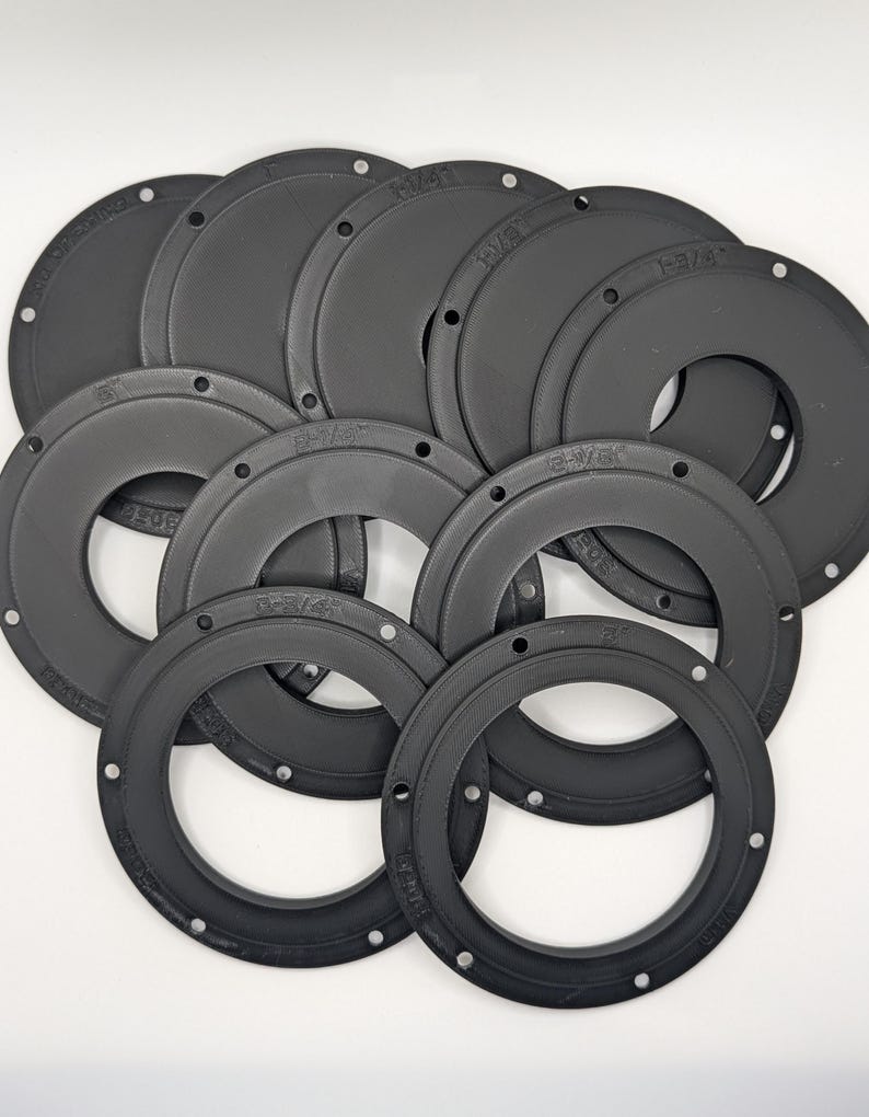 4-3/8" Dia. Rockler Router Plate/lift Insert Ring Set With Caddy ...