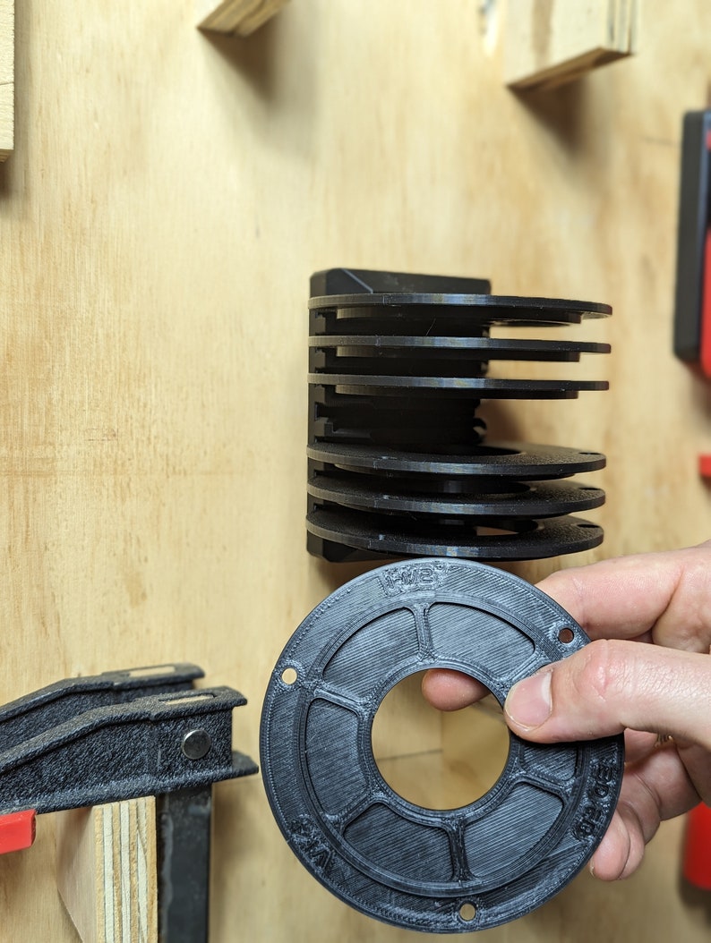 4 Dia. Rockler Router Plate Insert Ring Set With Caddy Router Table ...