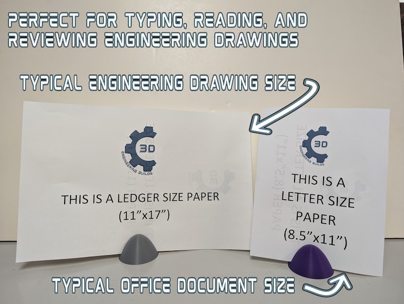 Desktop Cubicle Paper Holder - Letter/legal/ledger/engineering Drawings ...