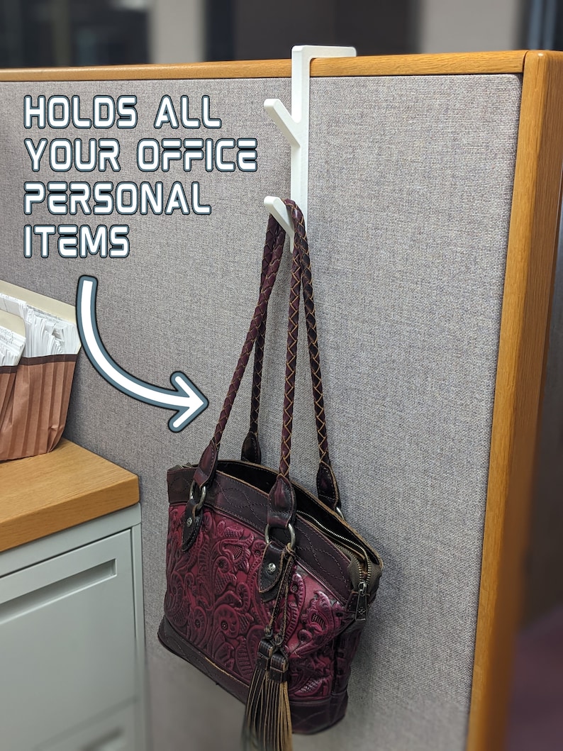 Dual Cubicle Hook, 3D Printed, Office Hook, Office & Desk Storage ...