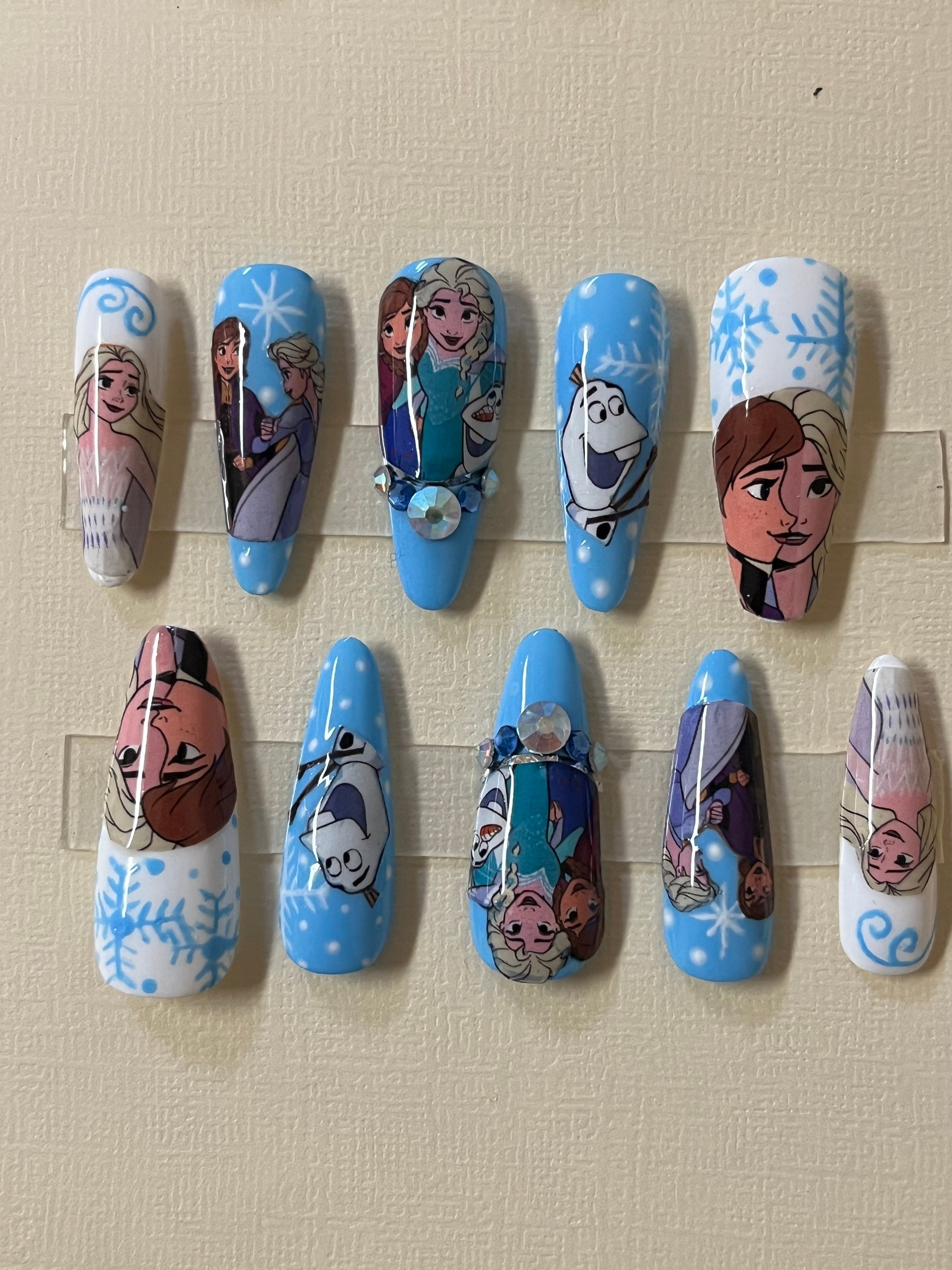 Frozen Themed Nail Ideas