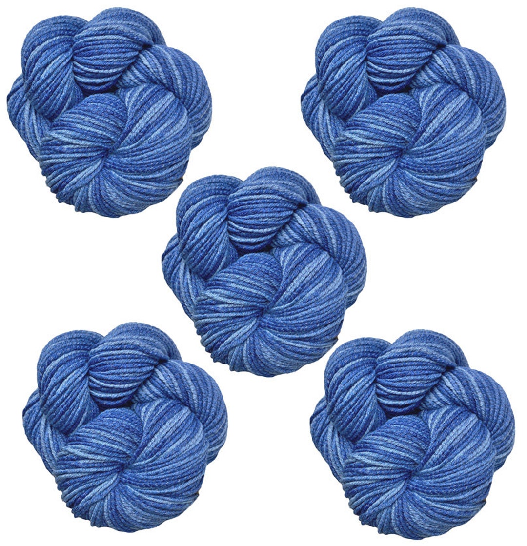 40% Off 5 Skeins Hikoo Cobasi DK Tonal Indigo Tonal color 911 - Etsy