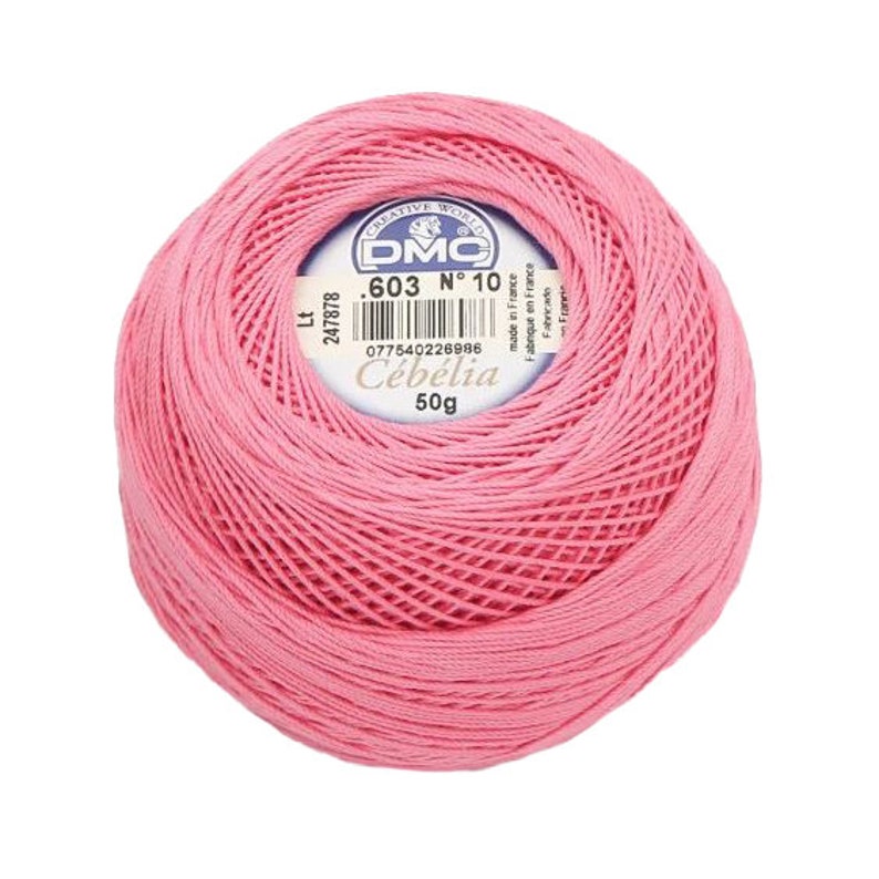 Cebelia Crochet Thread Size 10 Pink color 603 - Etsy