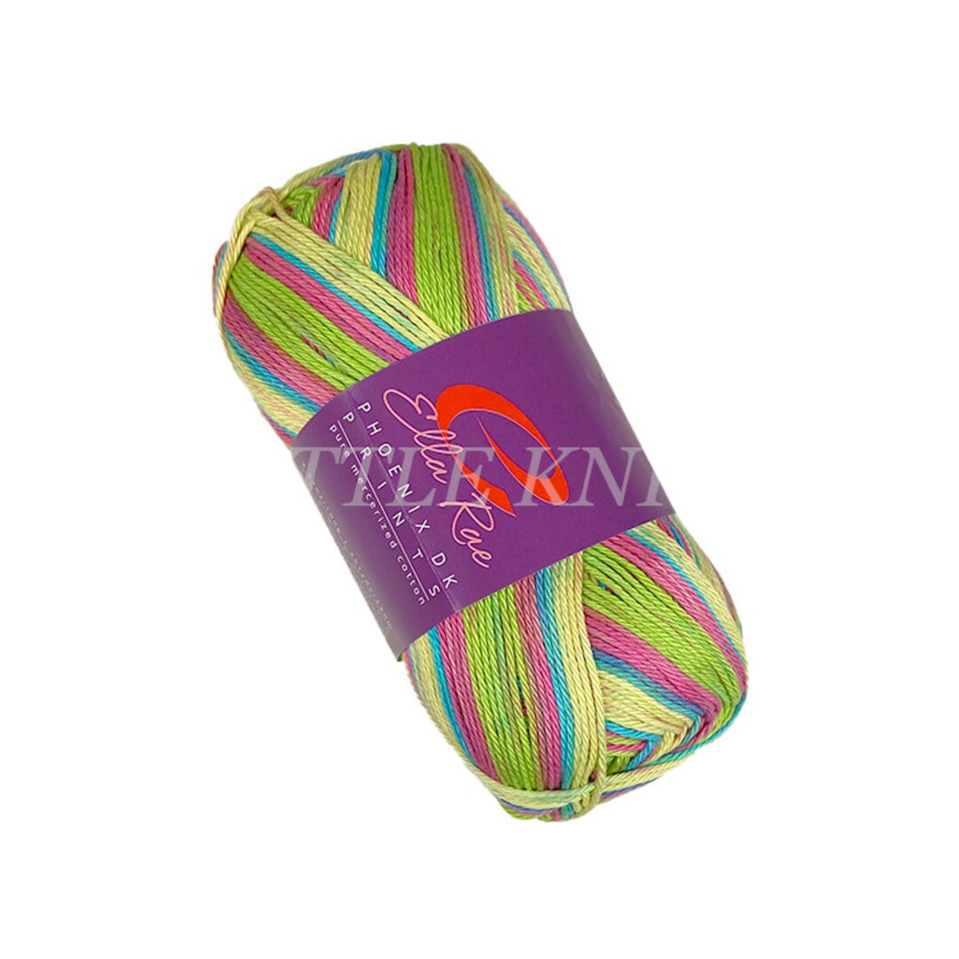 50% off Sale! - 5 Skeins - Ella Rae Phoenix DK Prints - Key Lime Pie ...