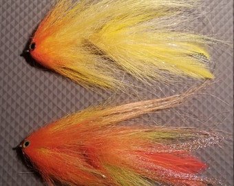 3-pack Lefty's Deceiver Red and White Fly Fishing Flies Saltwater and ...