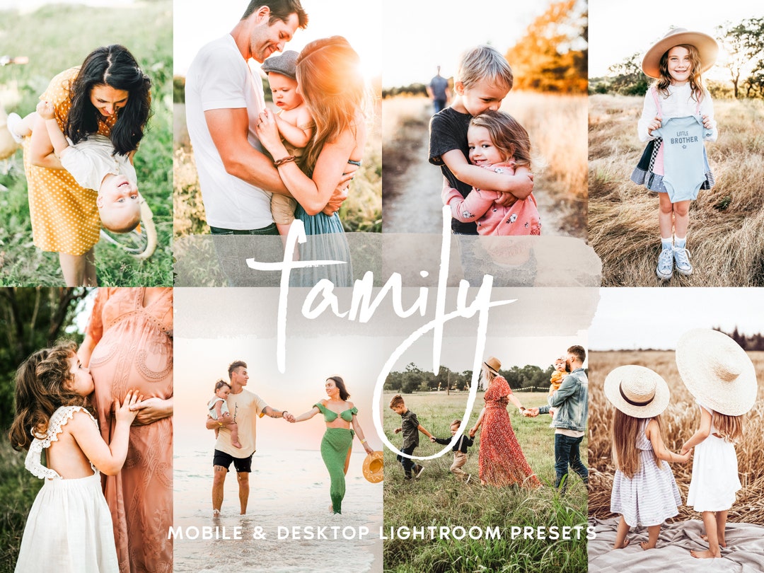 10 FAMILY OUTDOOR Mobile & Desktop Lightroom Presets, Family Photo ...
