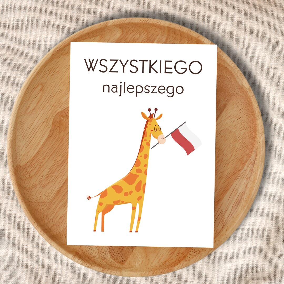 Printable Polish Birthday Card Wszystkiego Najlepszego happy Birthday ...