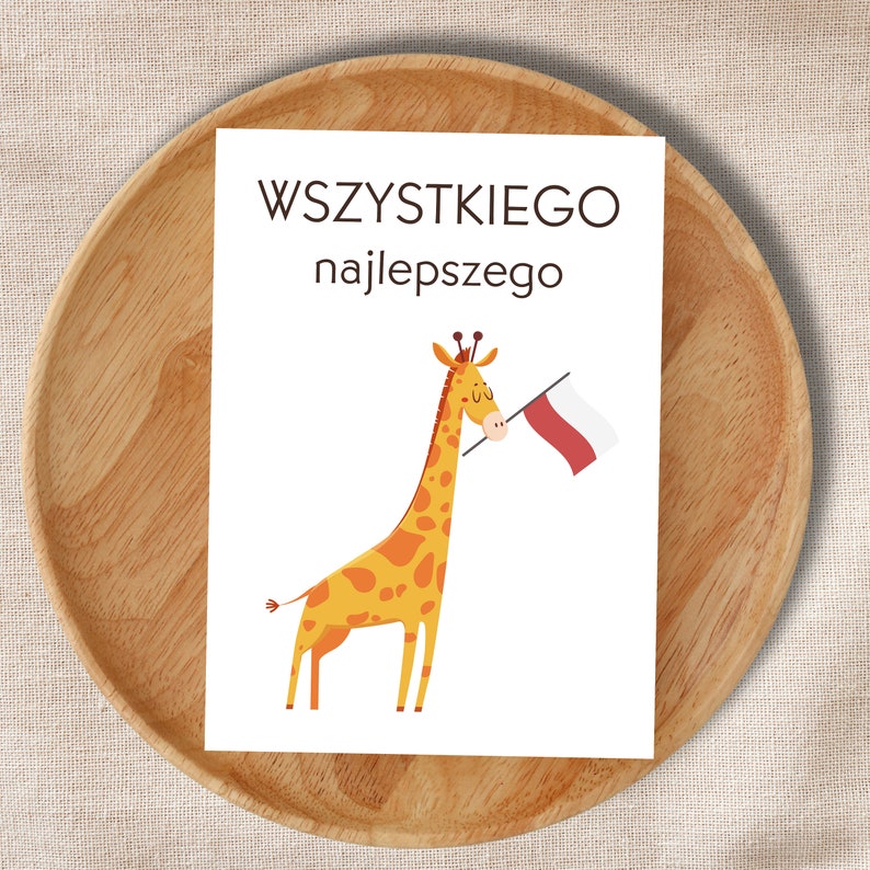 Printable Polish Birthday Card Wszystkiego Najlepszego happy Birthday ...