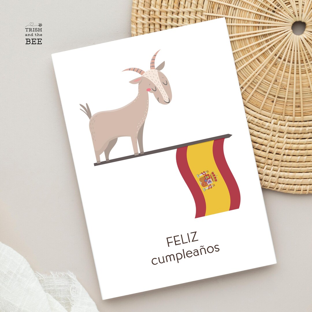 Printable Spanish Birthday Card Feliz Cumpleaños happy Birthday in ...