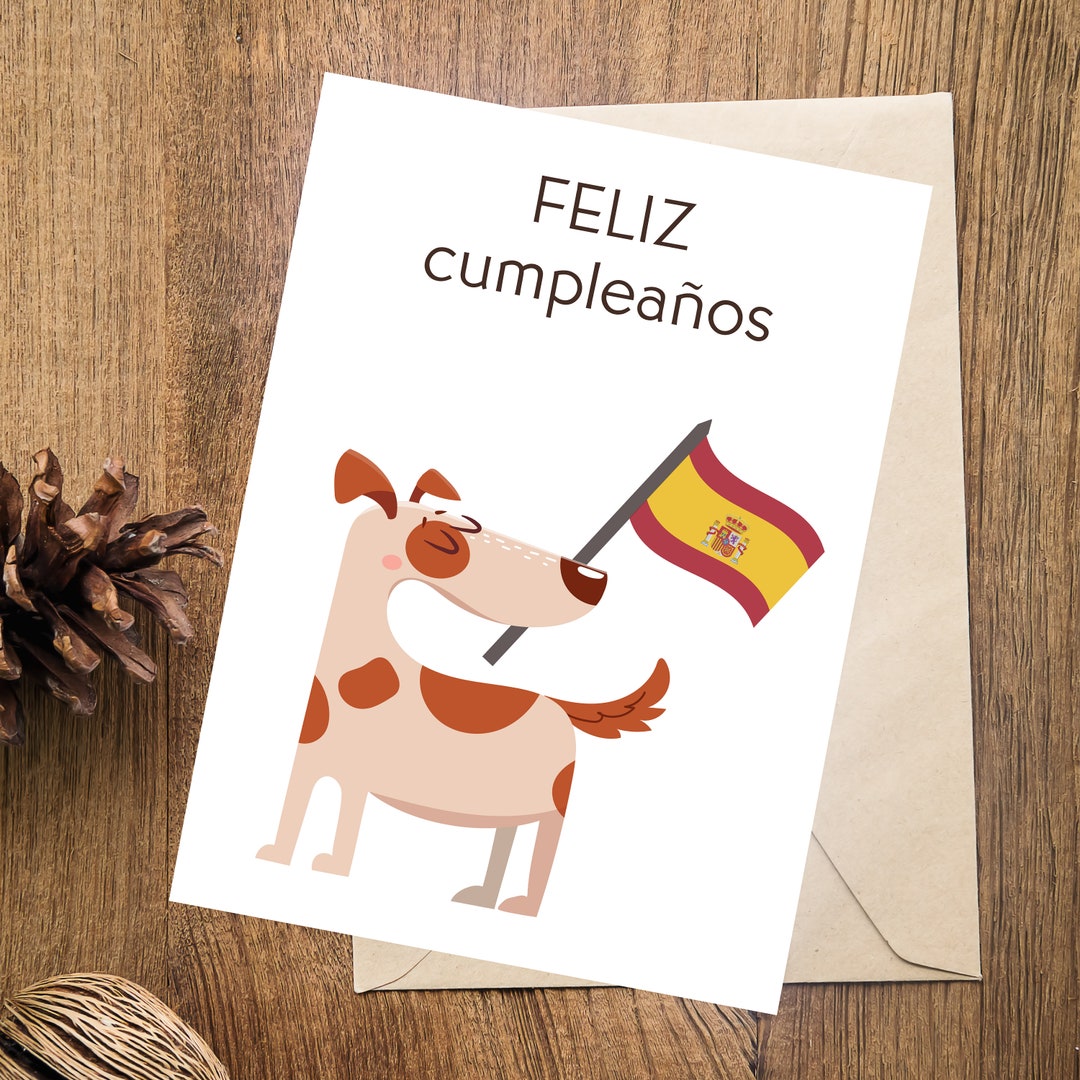 Printable Spanish Birthday Card - Feliz Cumpleaños (happy Birthday in ...