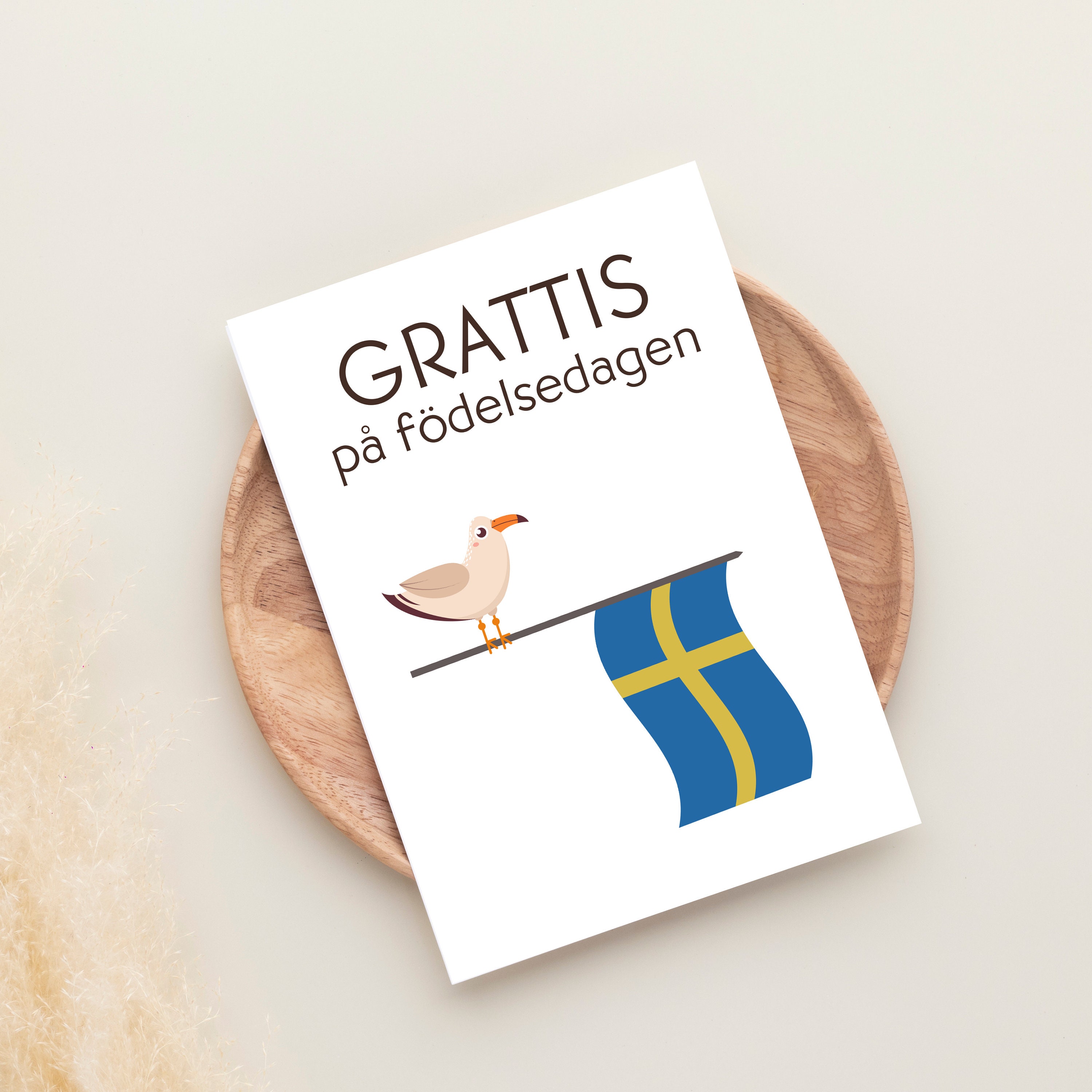 Printable Swedish Birthday Card - Grattis På Födelsedagen (happy ...