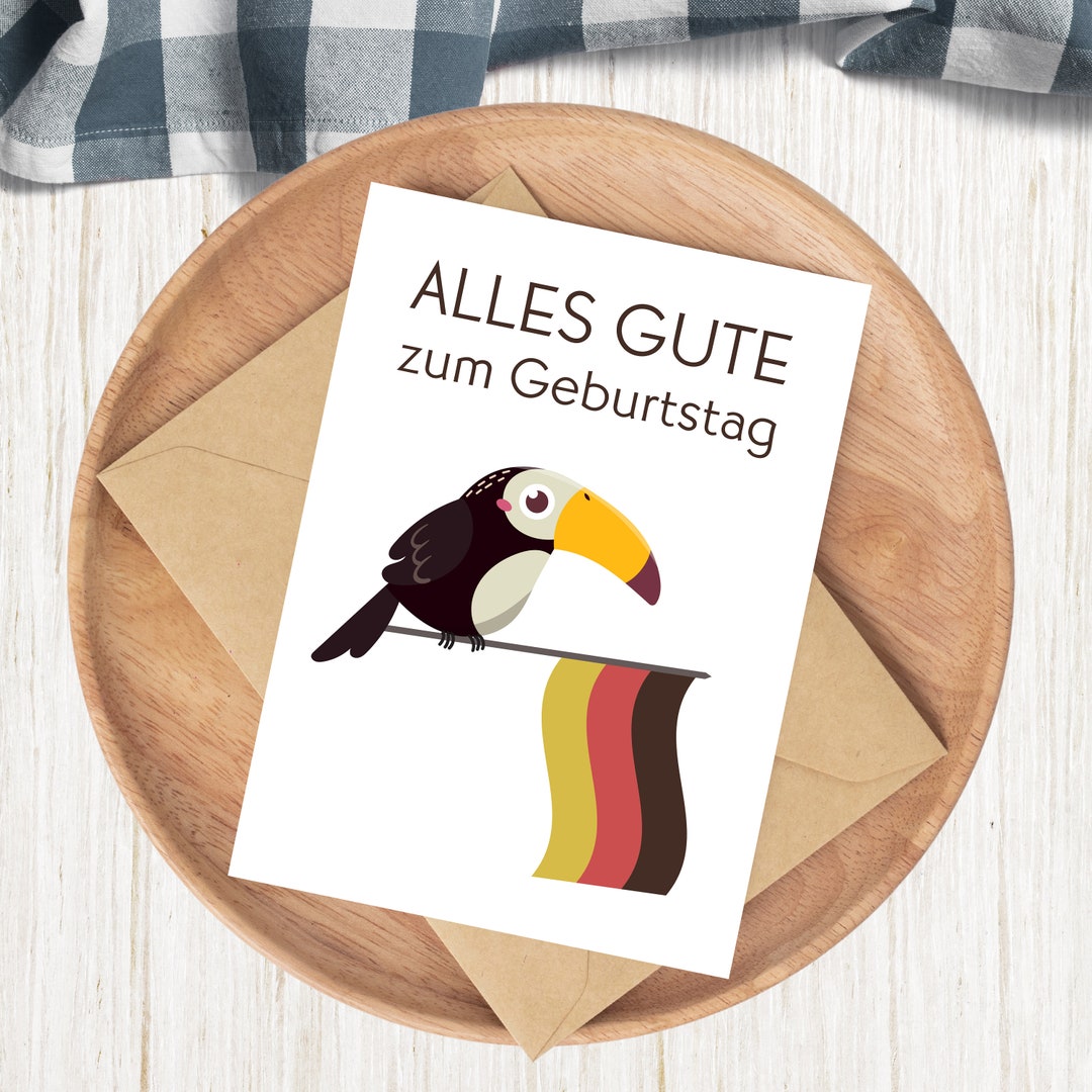 Printable German Birthday Card Alles Gute Zum Geburtstag happy Birthday ...