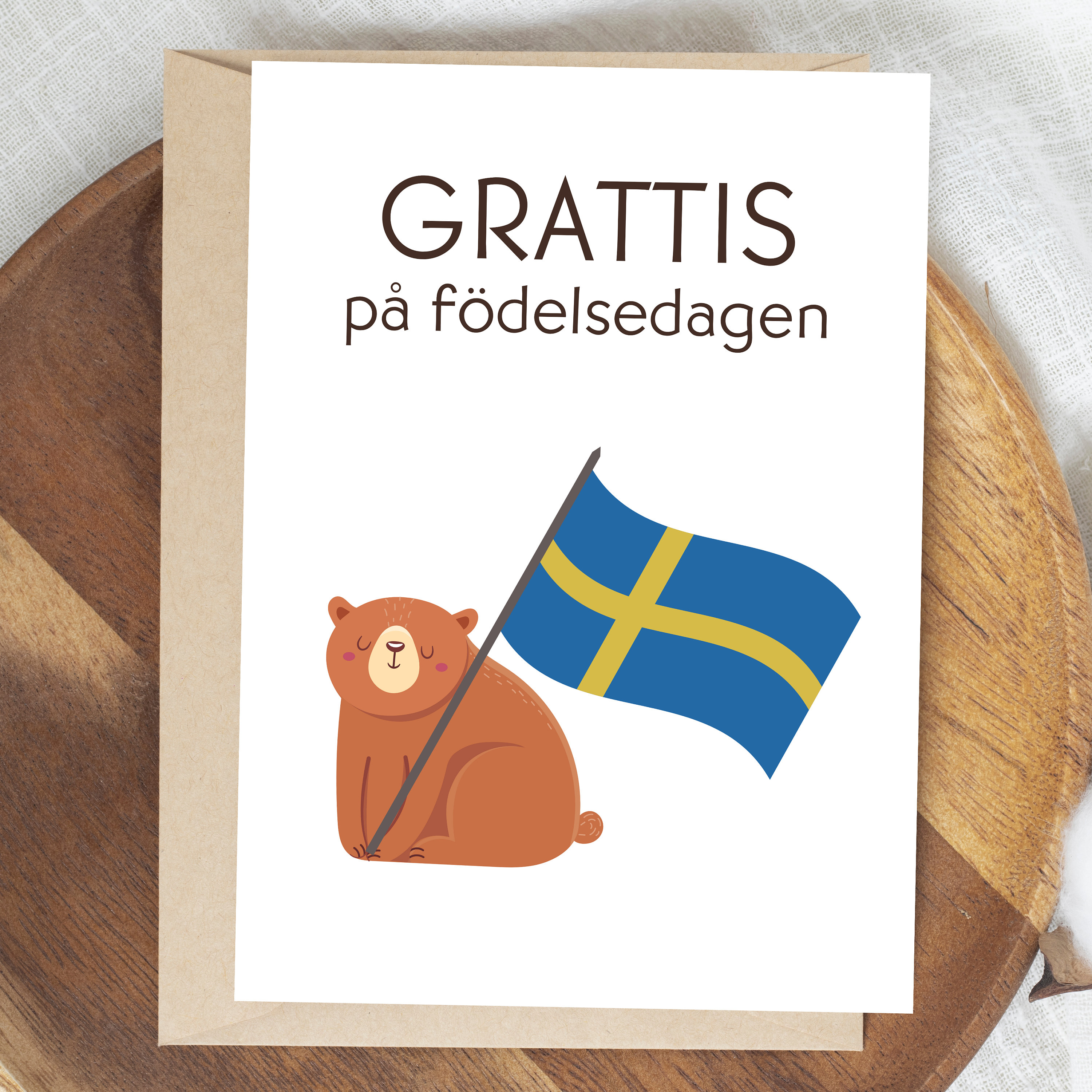 Printable Swedish Birthday Card - Grattis På Födelsedagen (happy ...