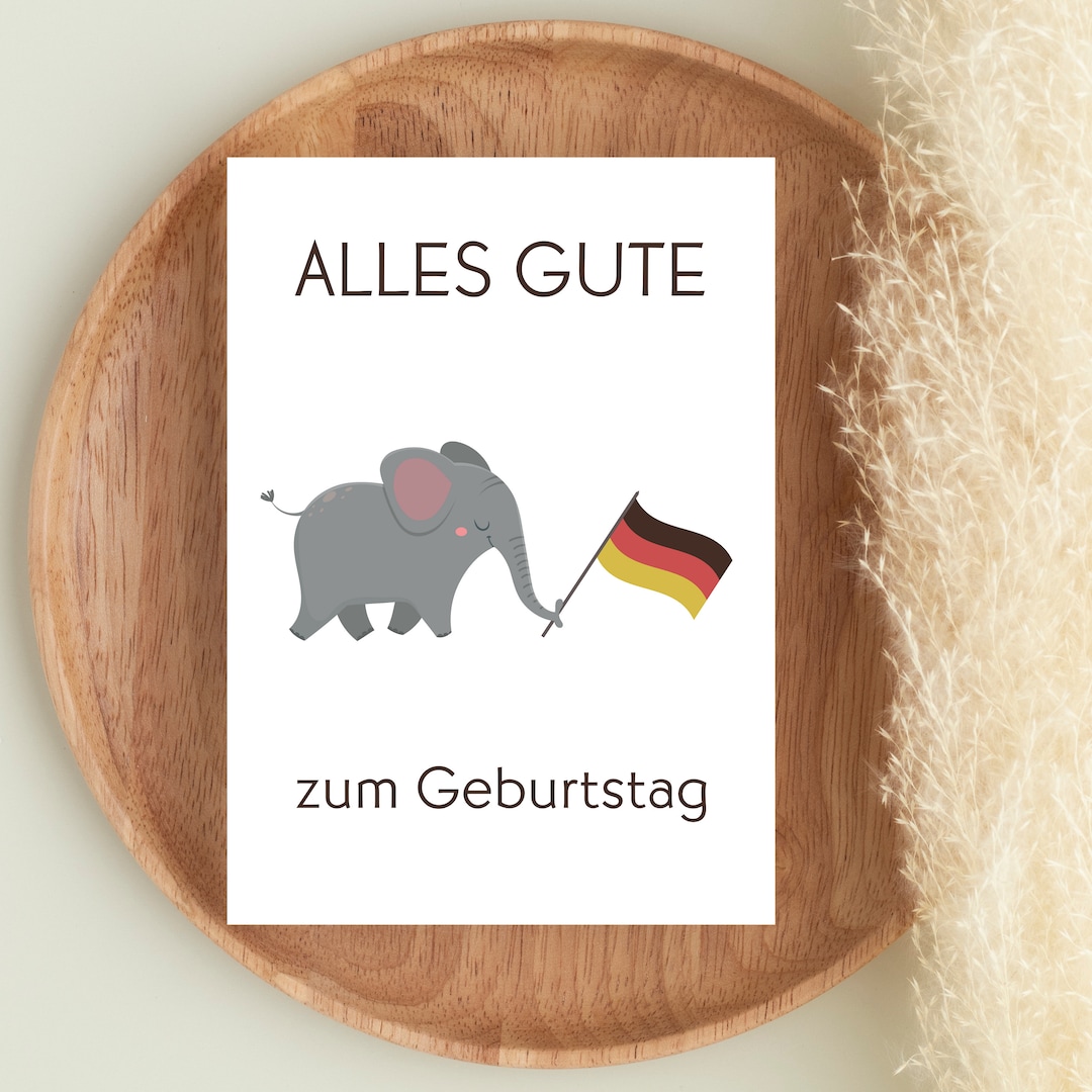 Printable German Birthday Card - Alles Gute Zum Geburtstag (happy ...