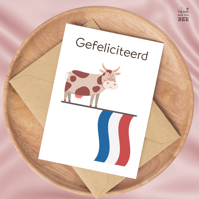 Printable Dutch Birthday Card Gefeliciteerd happy Birthday in Dutch ...