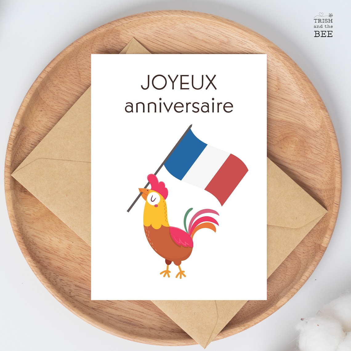 Printable French Birthday Card - Joyeux Anniversaire (happy Birthday in ...