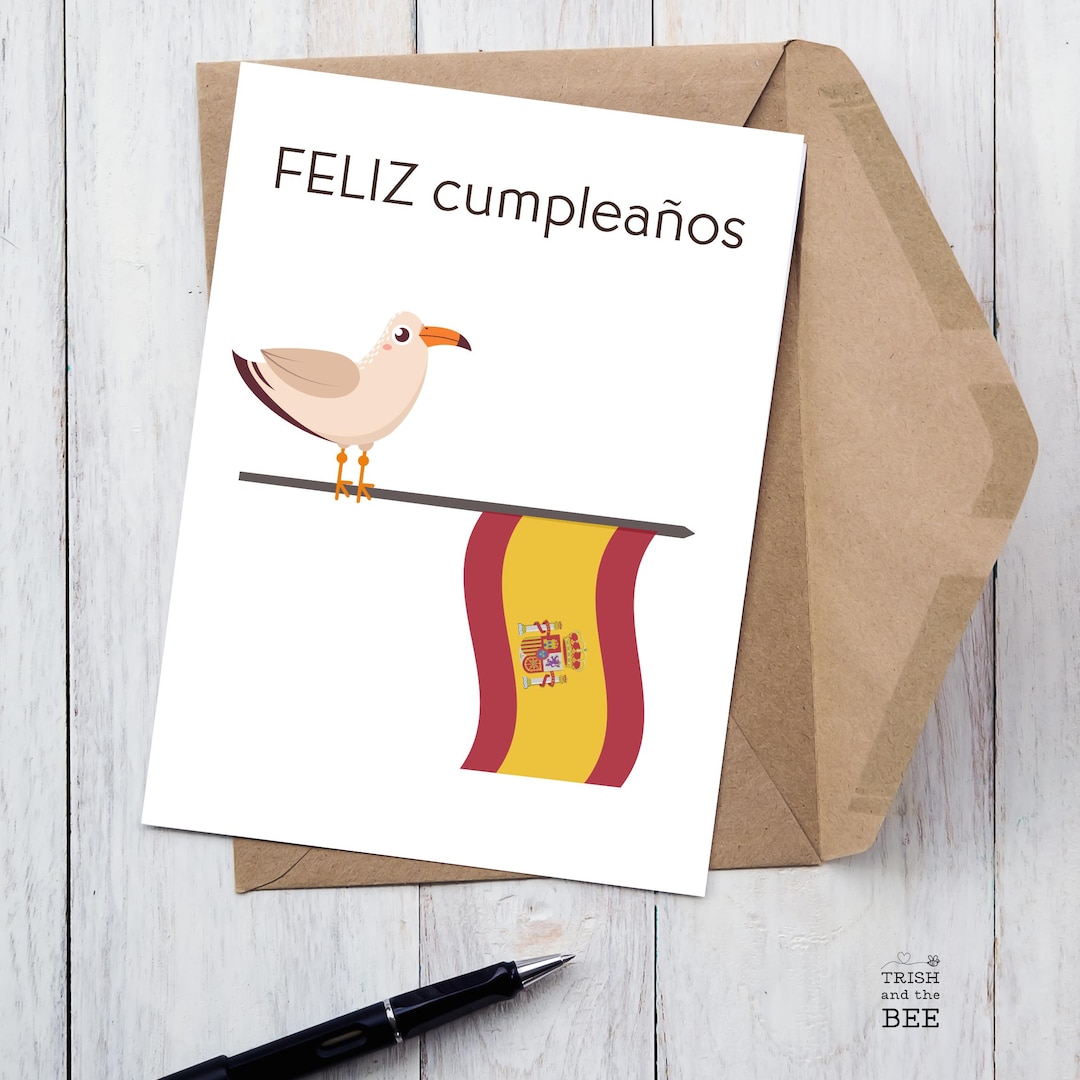 Printable Spanish Birthday Card Feliz Cumpleaños happy Birthday in ...