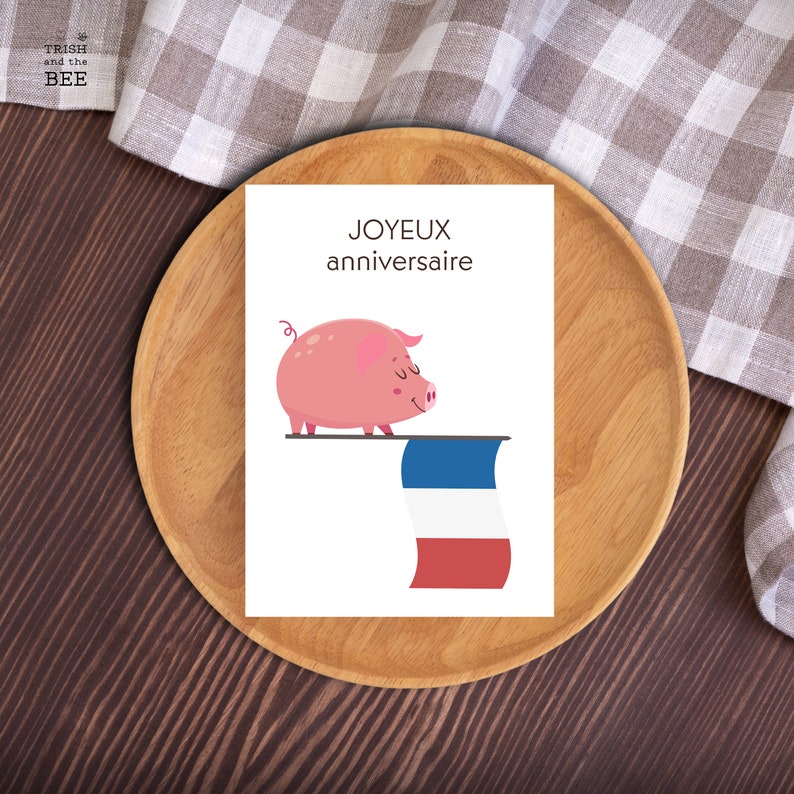 Printable French Birthday Card - Joyeux Anniversaire (happy Birthday in ...