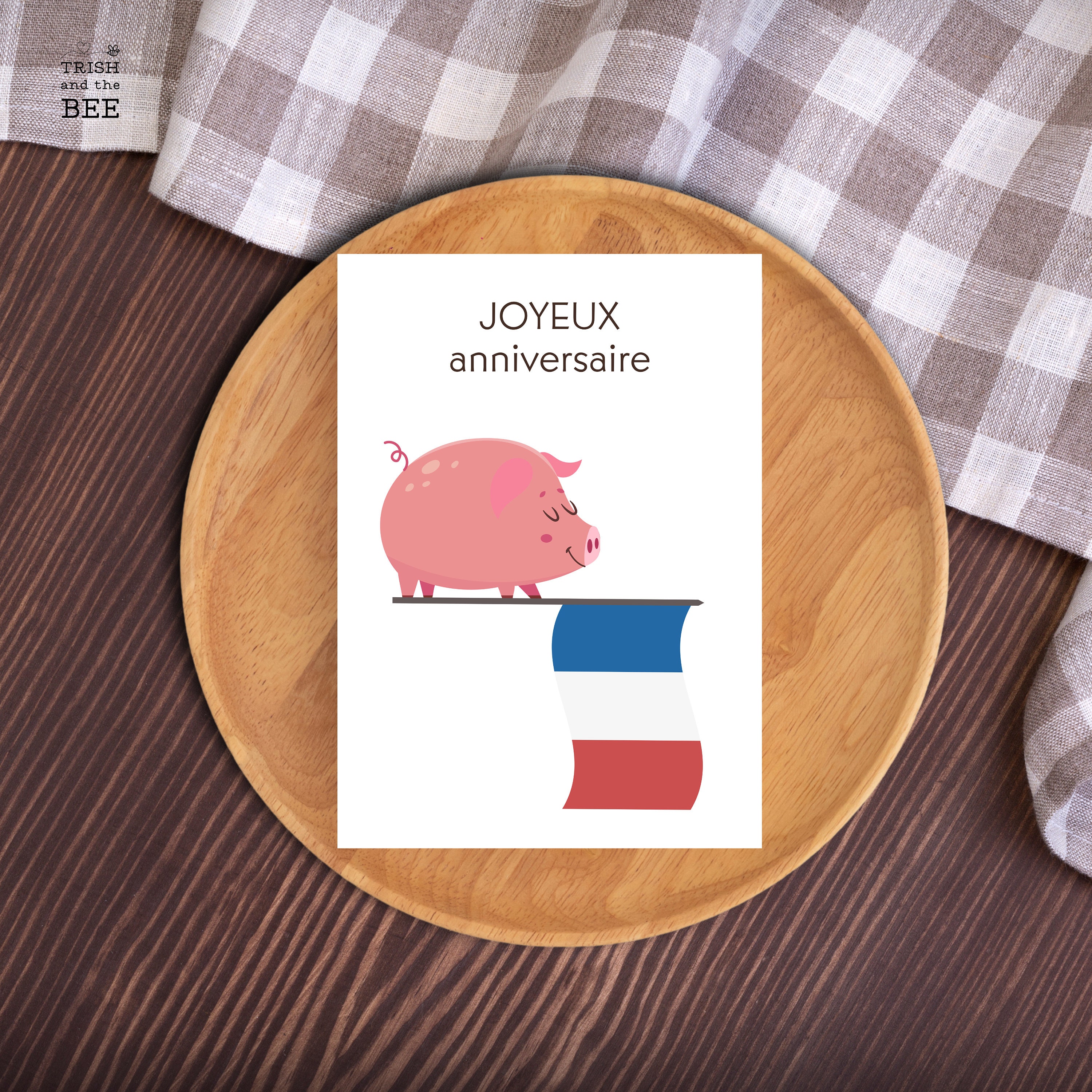 Printable French Birthday Card - Joyeux Anniversaire (happy Birthday in ...