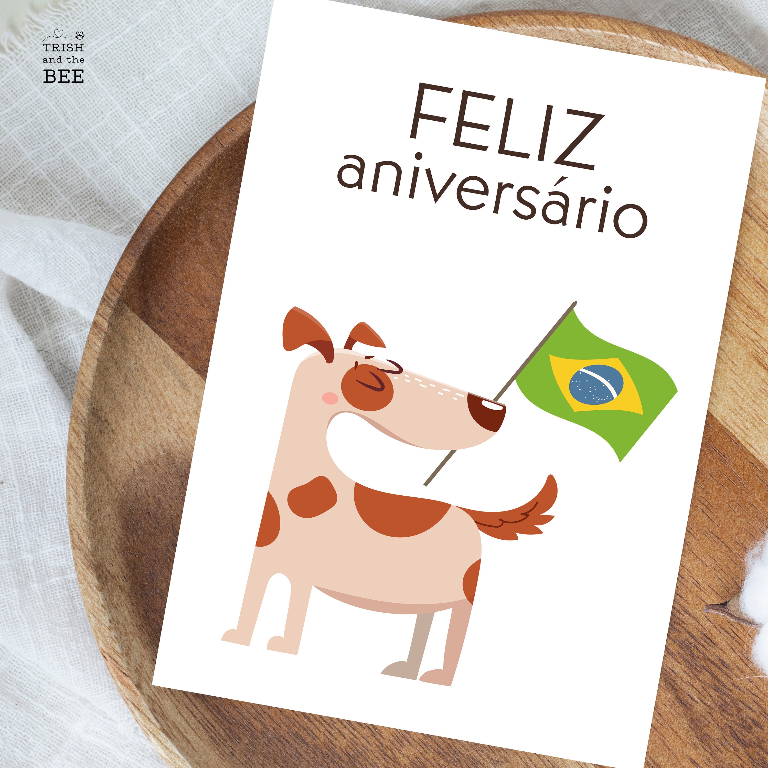 Printable Brazilian Birthday Card - Feliz Aniversário (happy Birthday ...