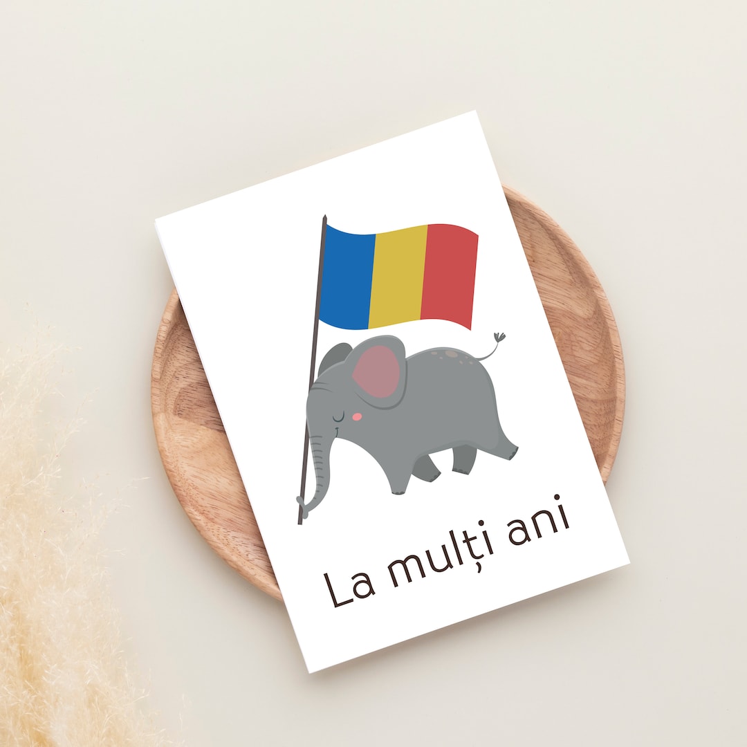 Printable Romanian Birthday Card La Mulți Ani happy Birthday in ...