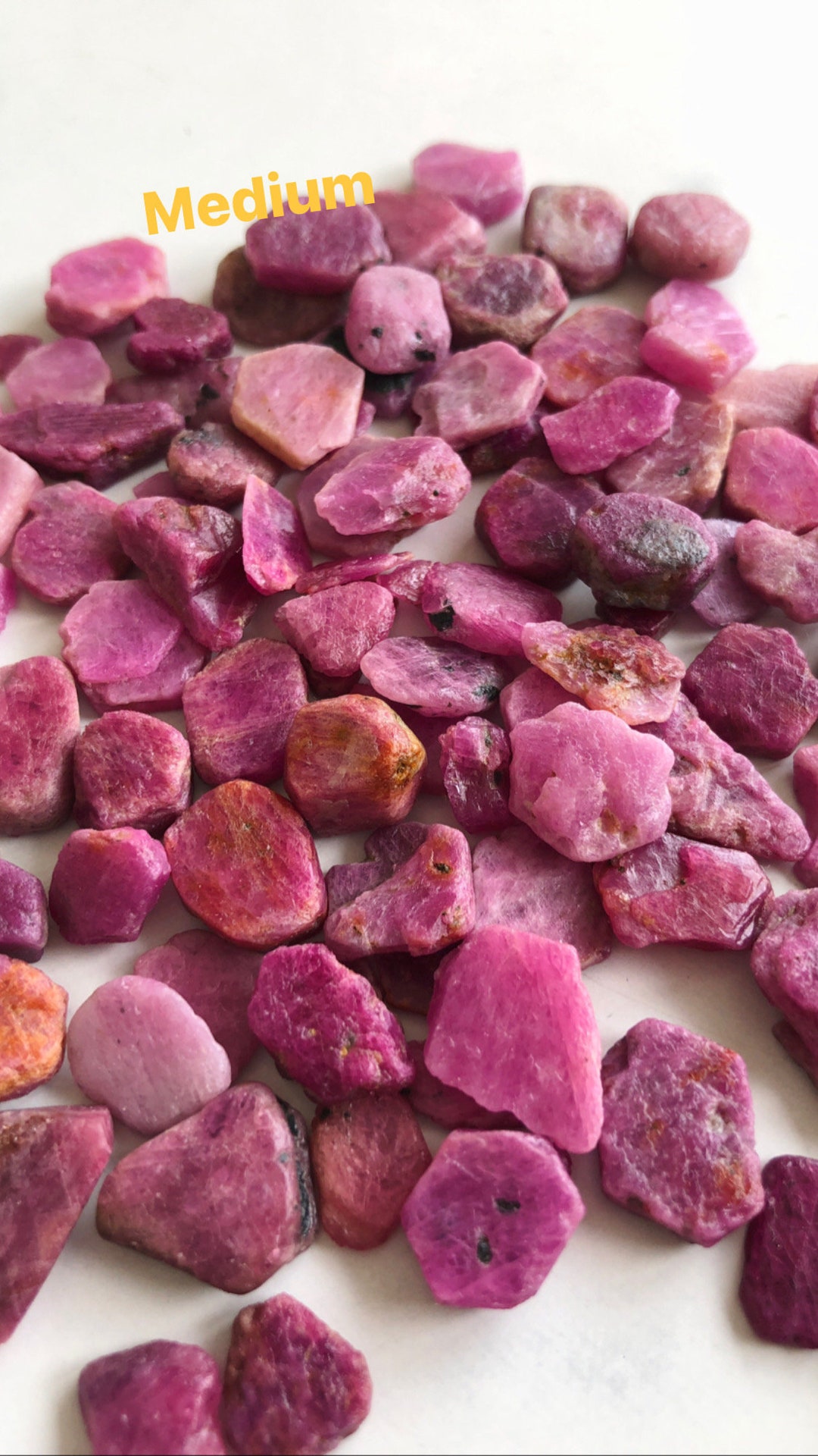Natural Ruby Rough Chips Flatish Raw Ruby for Carving and Jewellery Natural Red Corundum Flatish ...
