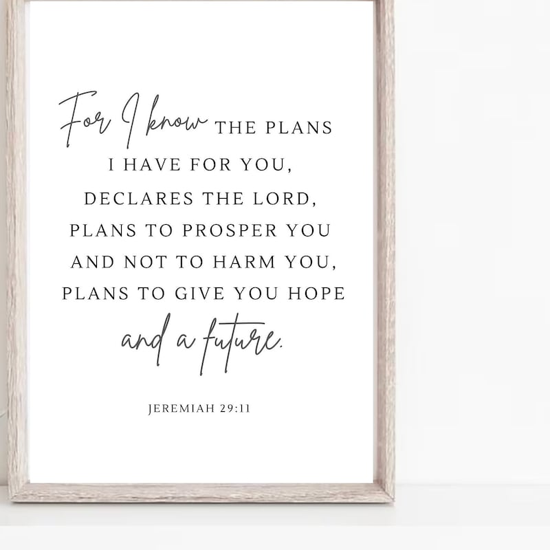 Jeremiah 29 11 Print - Etsy