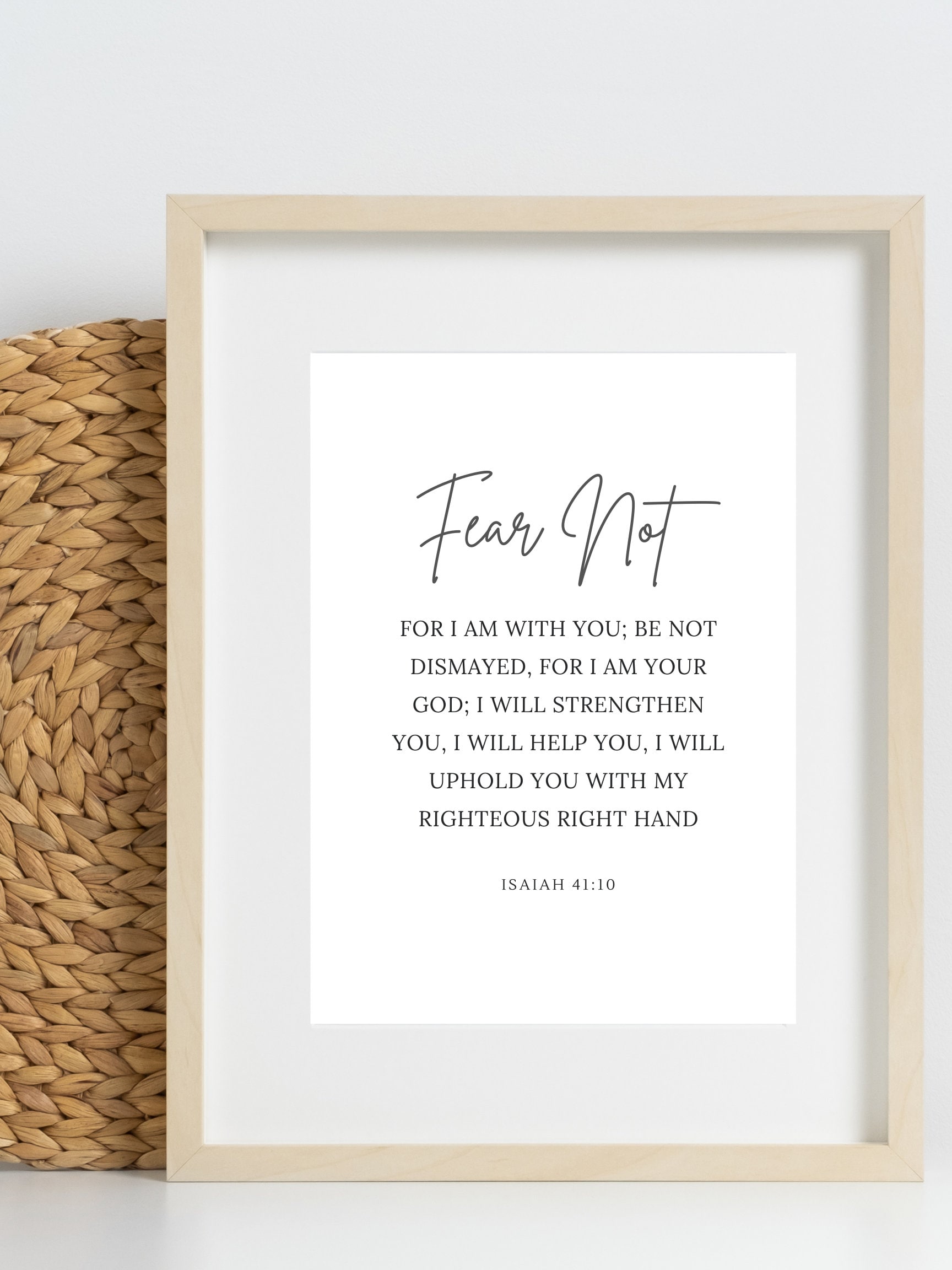 Bible Verse Isaiah 41:10 Fear Not, Digital Print, Wall Art, Christian ...