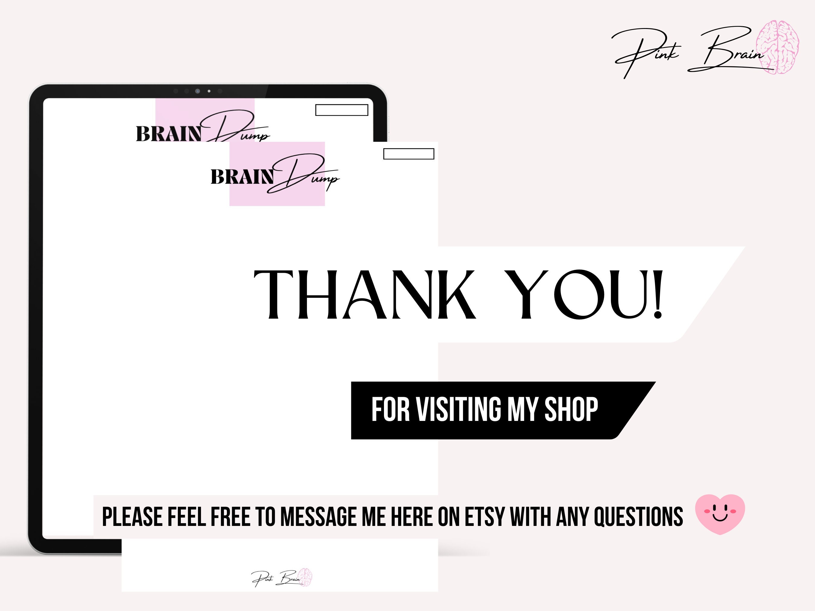 Printable, Digital, Mindfulness Template, Brain Dump, PDF Instant ...