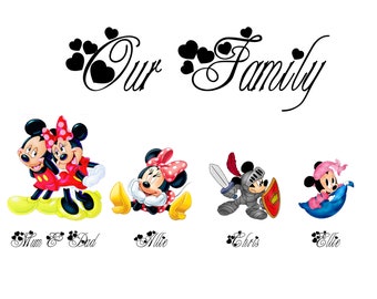 Mickey Family Tree | Etsy UK