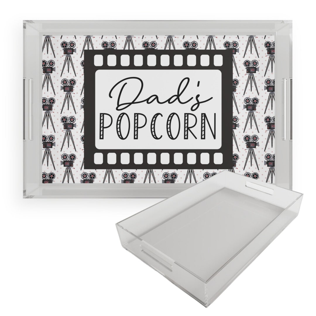 Personalized Popcorn Bowl, Popcorn Bucket, Acrylic Popcorn Tray ...