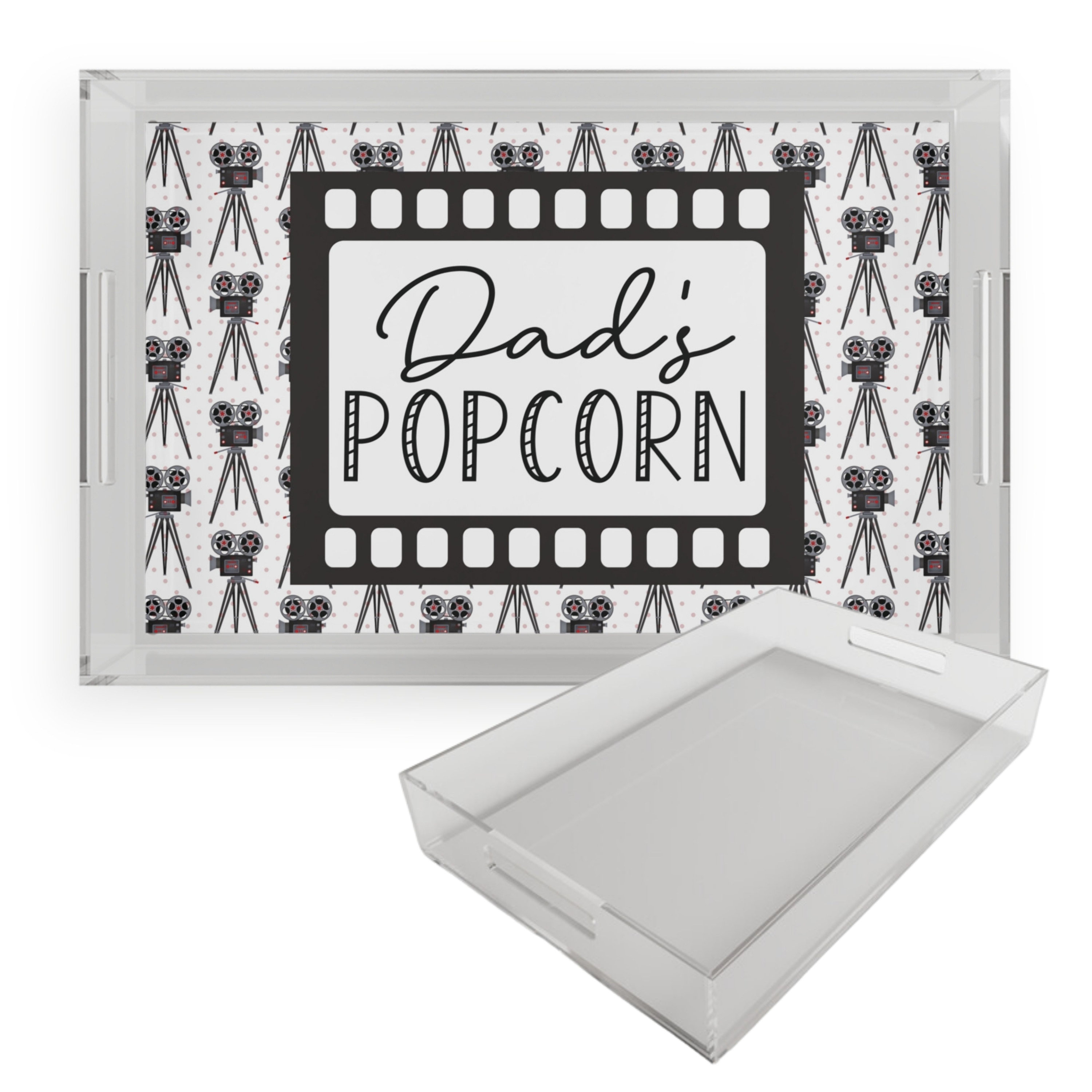 Personalized Popcorn Bowl, Popcorn Bucket, Acrylic Popcorn Tray ...