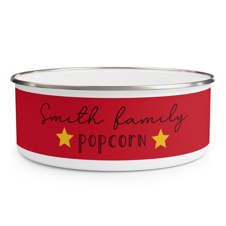 Personalize Popcorn Bowl Popcorn Bowls Personalize Family - Etsy