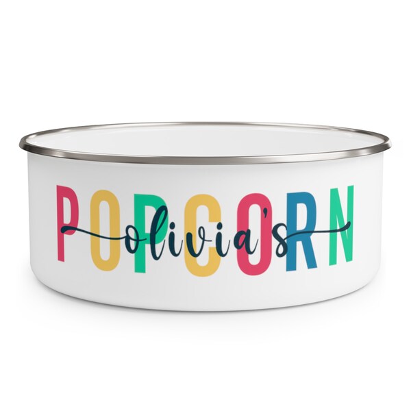 Personalized Popcorn Bowl - Etsy