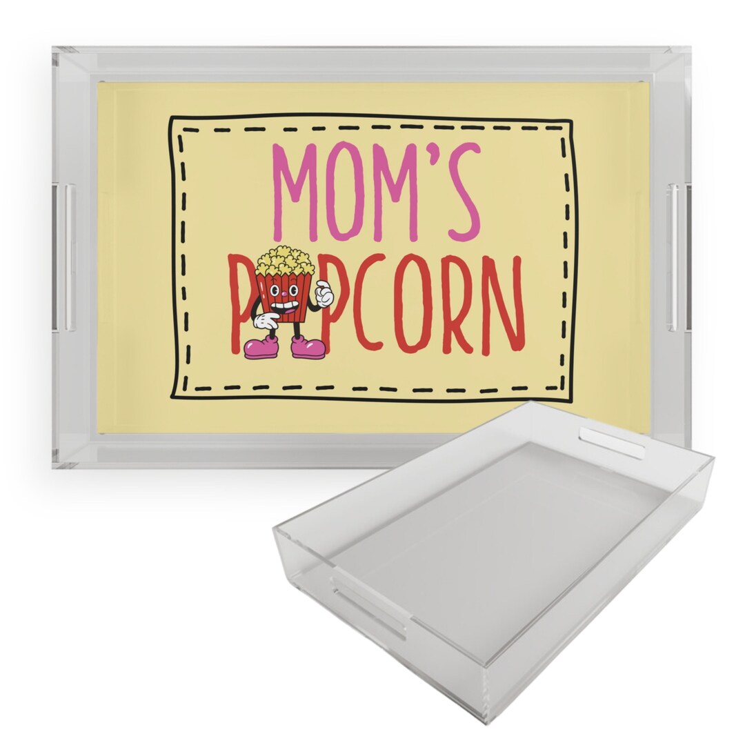 Personalized Popcorn Bowl, Popcorn Bucket, Acrylic Popcorn Tray ...