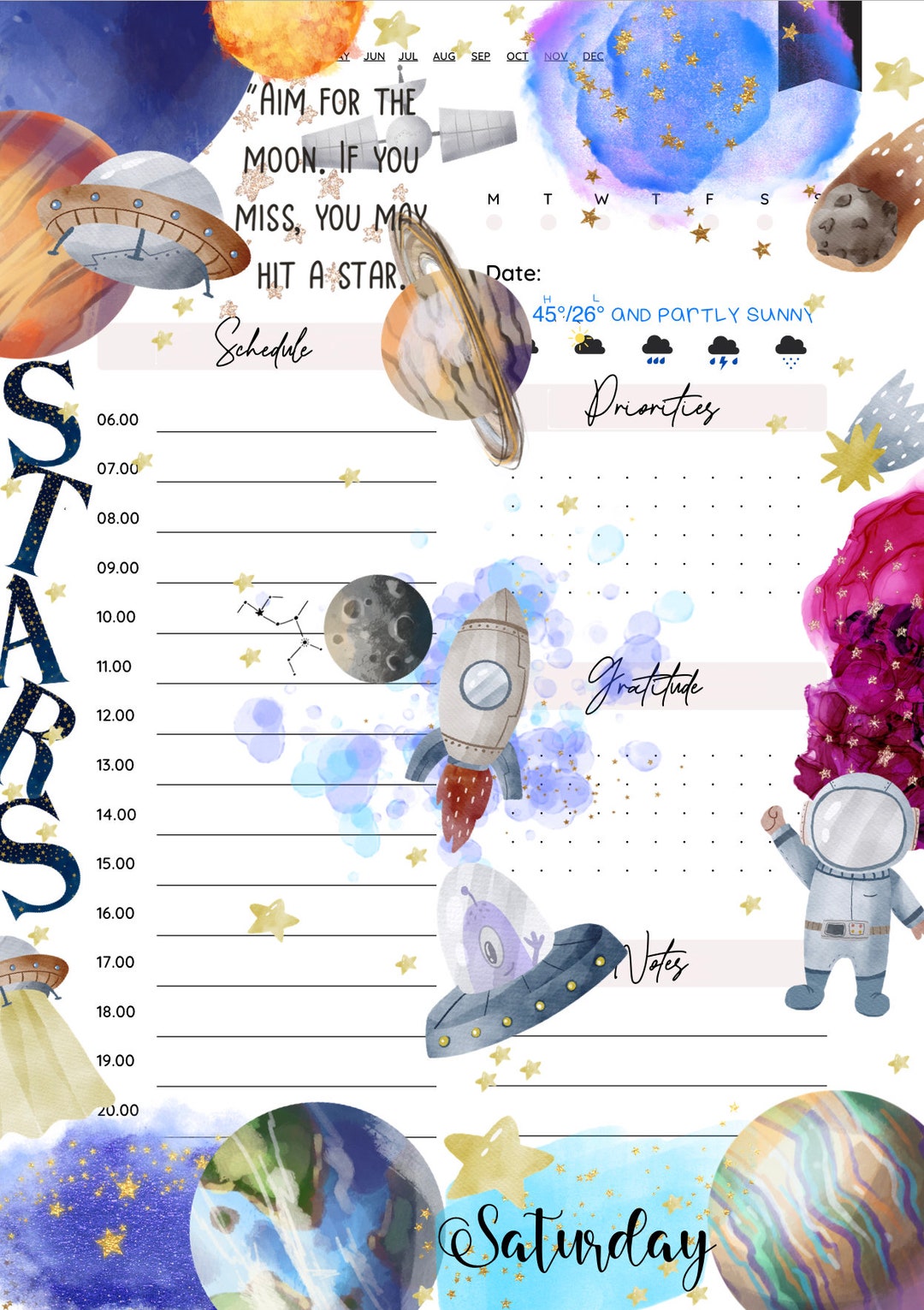Space Digital Stickers PNG, Outer Space Clipart, Astronaut Clipart ...