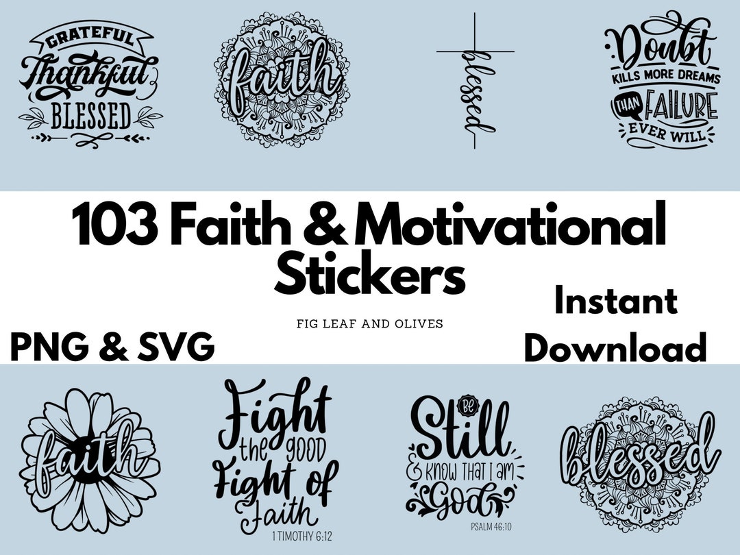 Digital Stickers, Motivational Quotes, Quotes About Faith, 103 Images ...