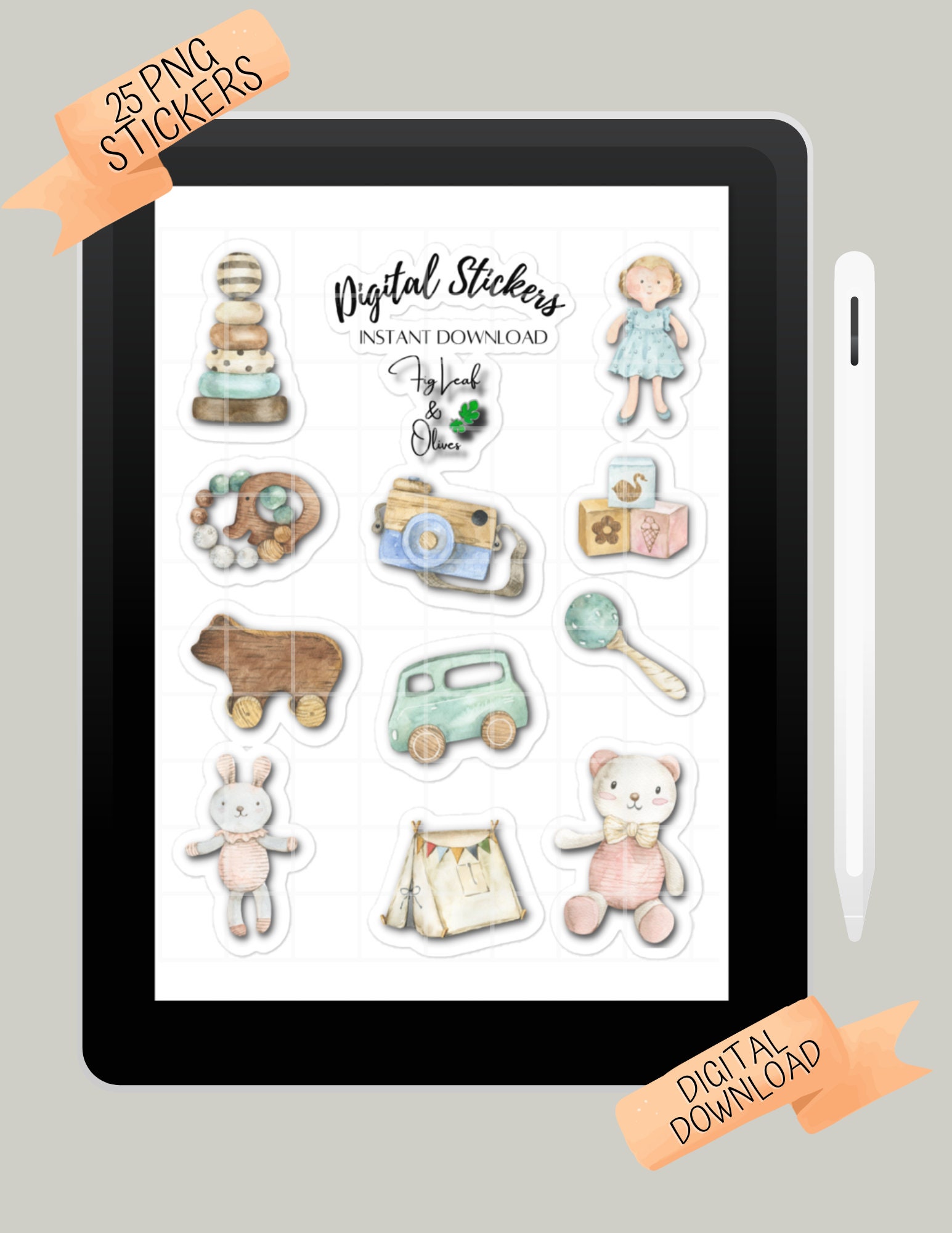 Toy Themed PNG Digital Stickers - Etsy