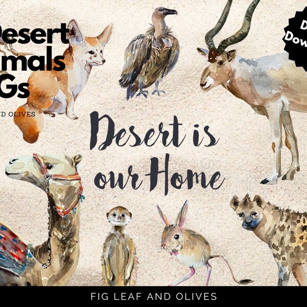Desert Animals Clip Art - Etsy