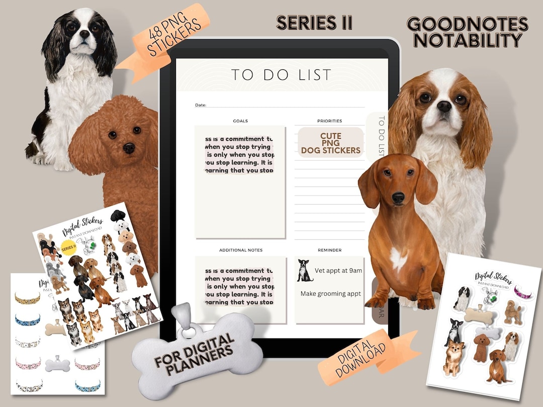 Dog PNG Digital Stickers Series II, Pre-cropped, Clipart Stickers ...