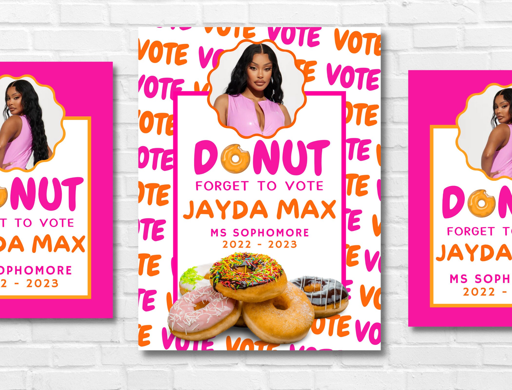 Donut Forget to Vote, Homecoming Queen Poster Sign, Class President ...