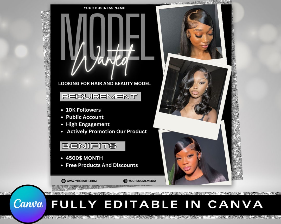 Model Wanted Flyer, Brand Ambassador, Wanted Brand Influencer, Beauty ...
