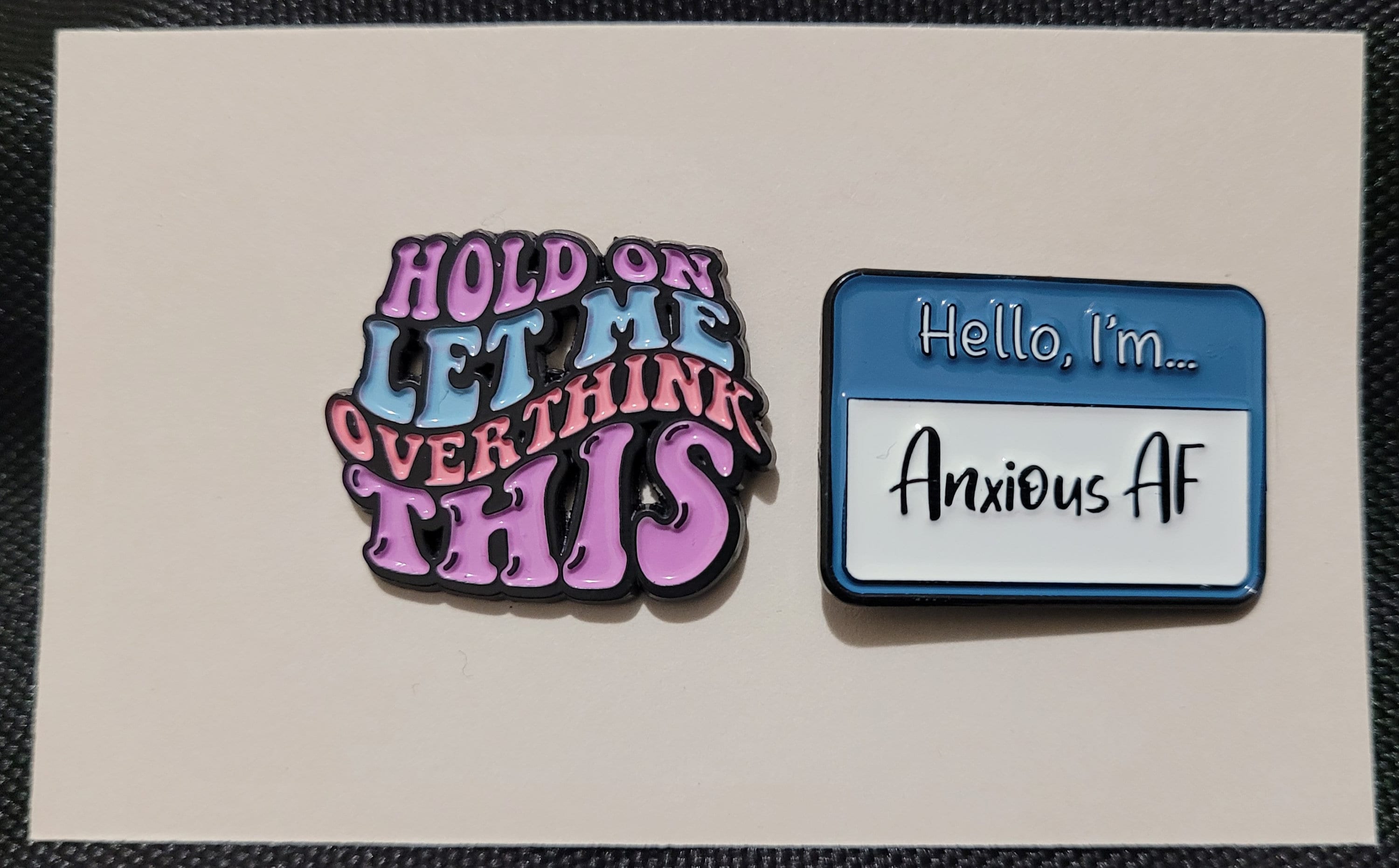Funny Enamel Pin Sets - Social Anxiety, Awkward, Introvert, Name Tags ...