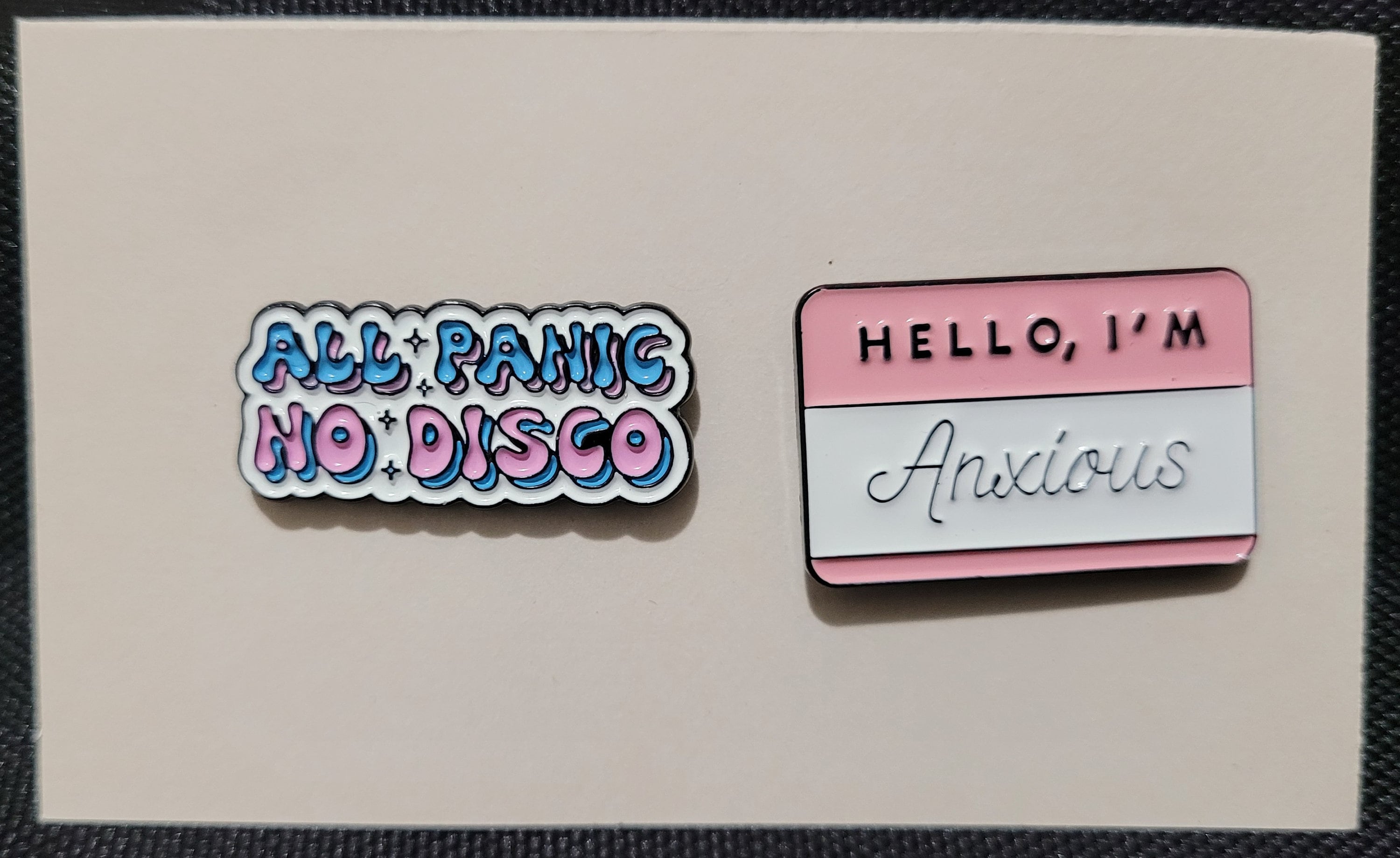 Funny Enamel Pin Sets - Social Anxiety, Awkward, Introvert, Name Tags ...