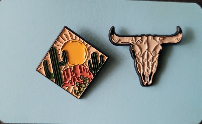 Cowgirl, Cowboy, Country Themed Pin Sets, Cactus, Boots, Hat - Etsy
