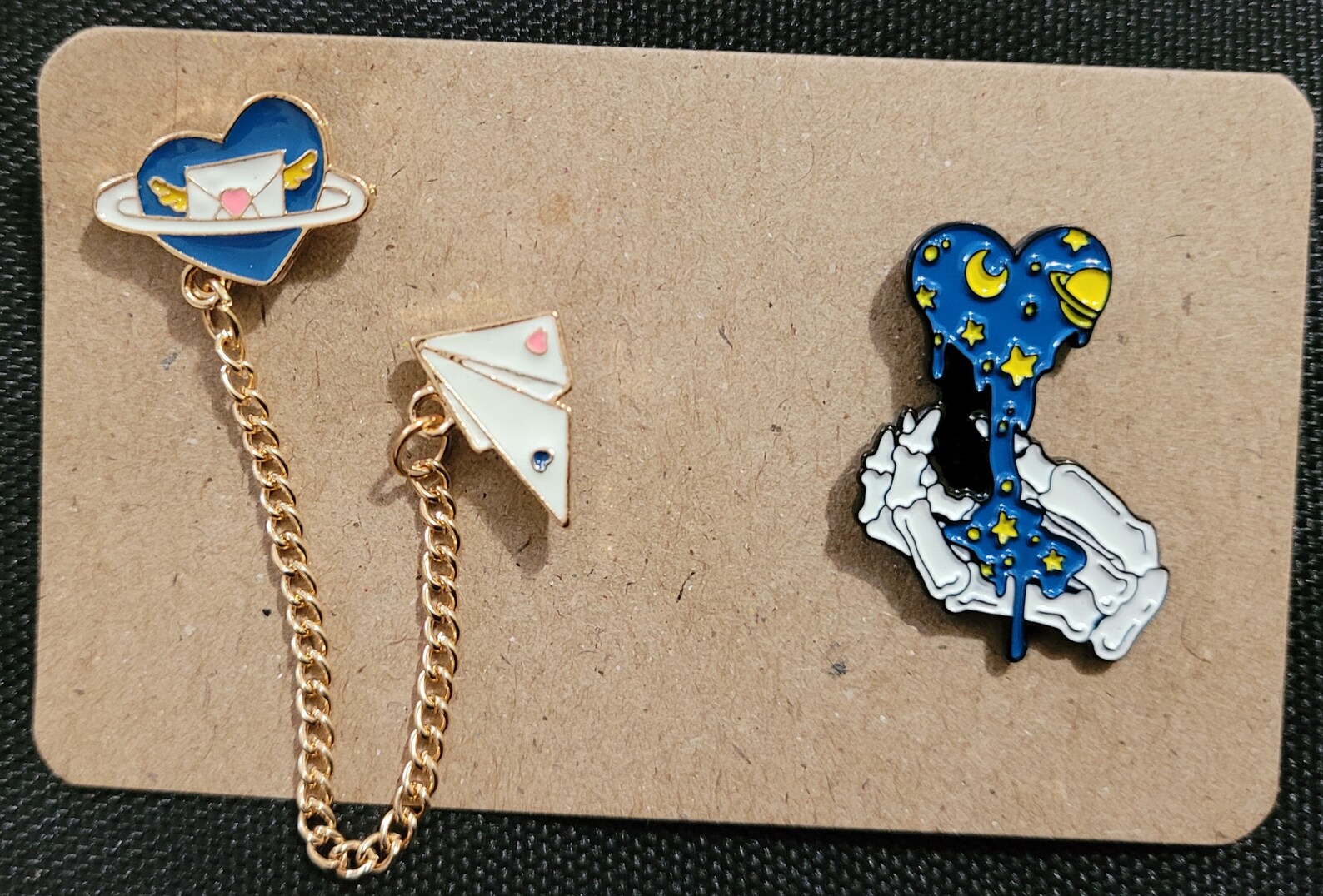 Love Heart Enamel Pin Sets, Pushback Pins - Etsy
