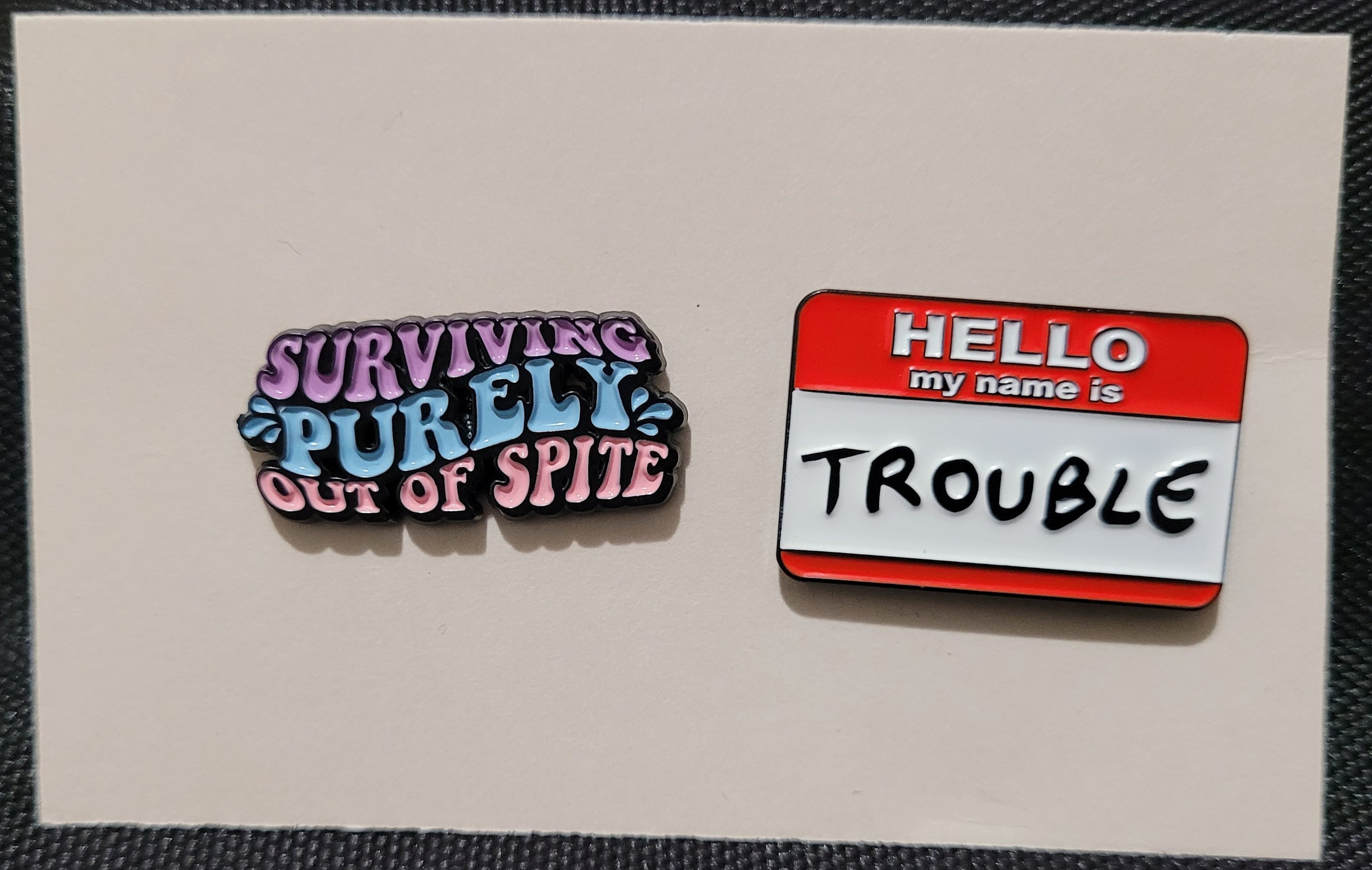 Funny Enamel Pin Sets - Social Anxiety, Awkward, Introvert, Name Tags ...