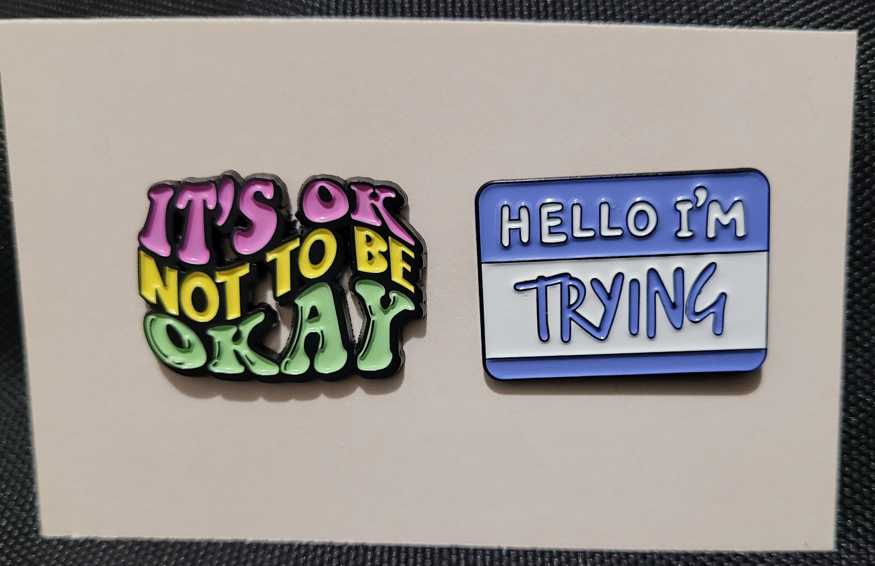 Funny Enamel Pin Sets - Social Anxiety, Awkward, Introvert, Name Tags ...